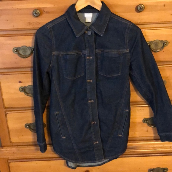 Chico's | Jackets & Coats | Dark Denim Shacket Chicos Size 0 | Poshmark